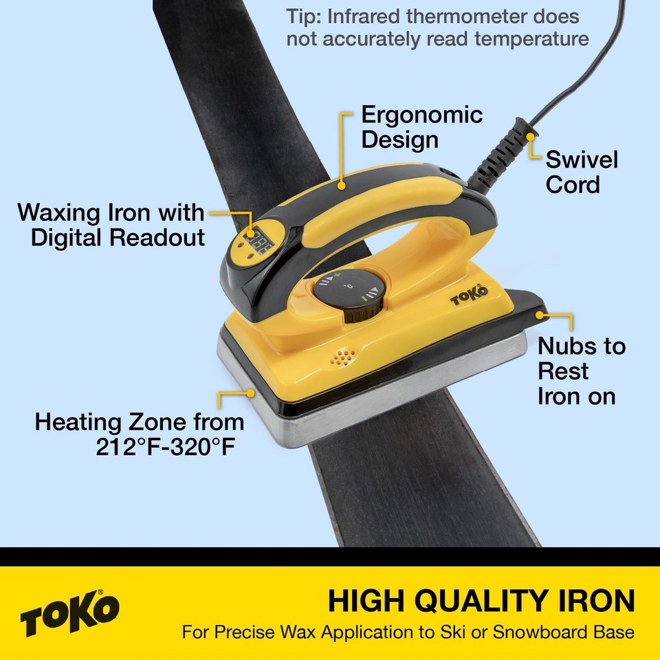 TOKO T14 1200W Digital Ski and Snowboard Wax Iron – Ergonomic Precision ...
