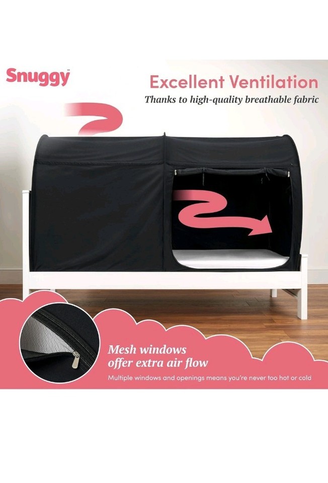 Snuggy Pod Bed Canopy – Relaxing Indoor Sleep Tent, Portable King size ...