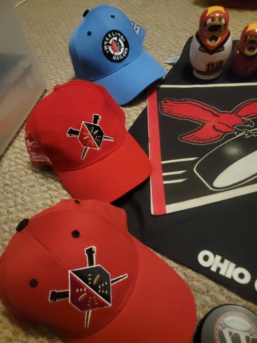 Wheeling Nailers/Thunderbirds ECHL lot. Pucks, hats, foam more!!! | eBay