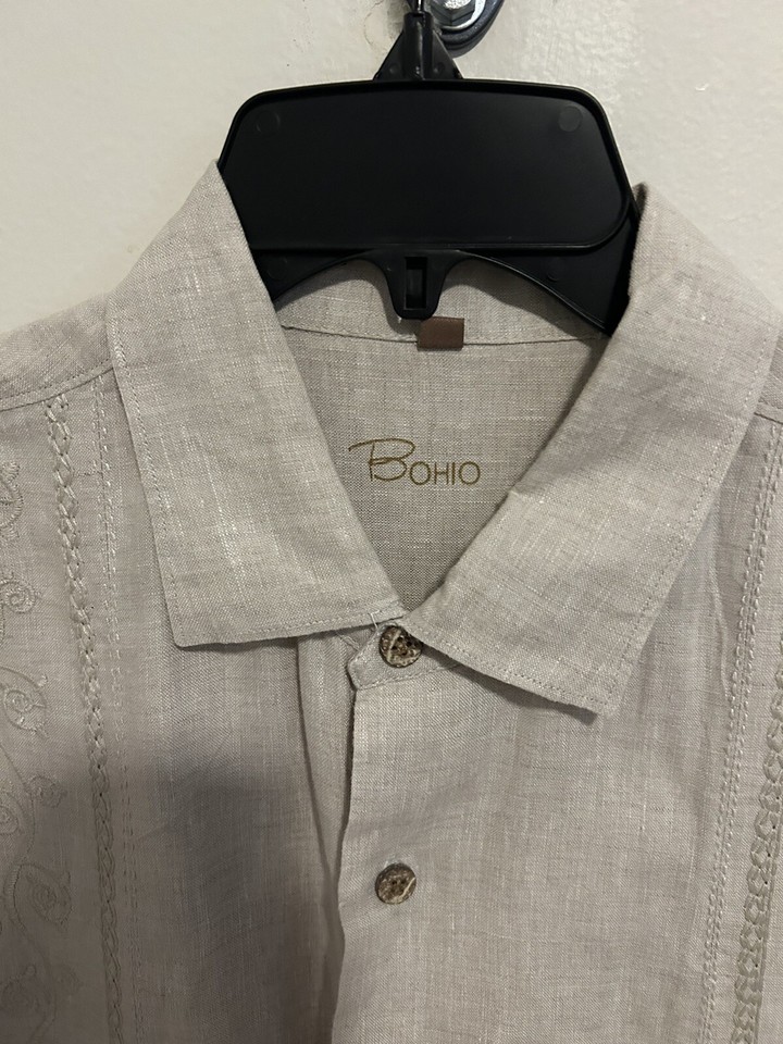 Men’s Short Sleeve Button Down Shirt-Bohio Brand | eBay