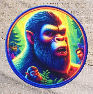 Bigfoot Patch Iron-on Applique Cryptid Badge, Sasquatch, Nature, Mountain Forest | eBay