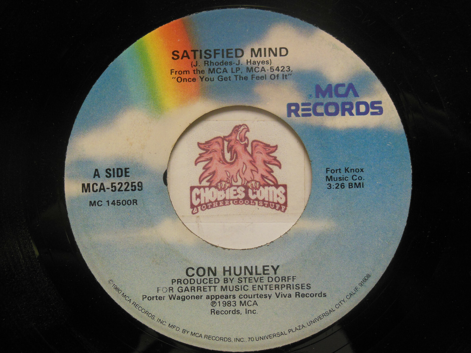 Con Hunley: Satisfied Mind / Let Me Love You Once Before You Go, 45 RPM ...