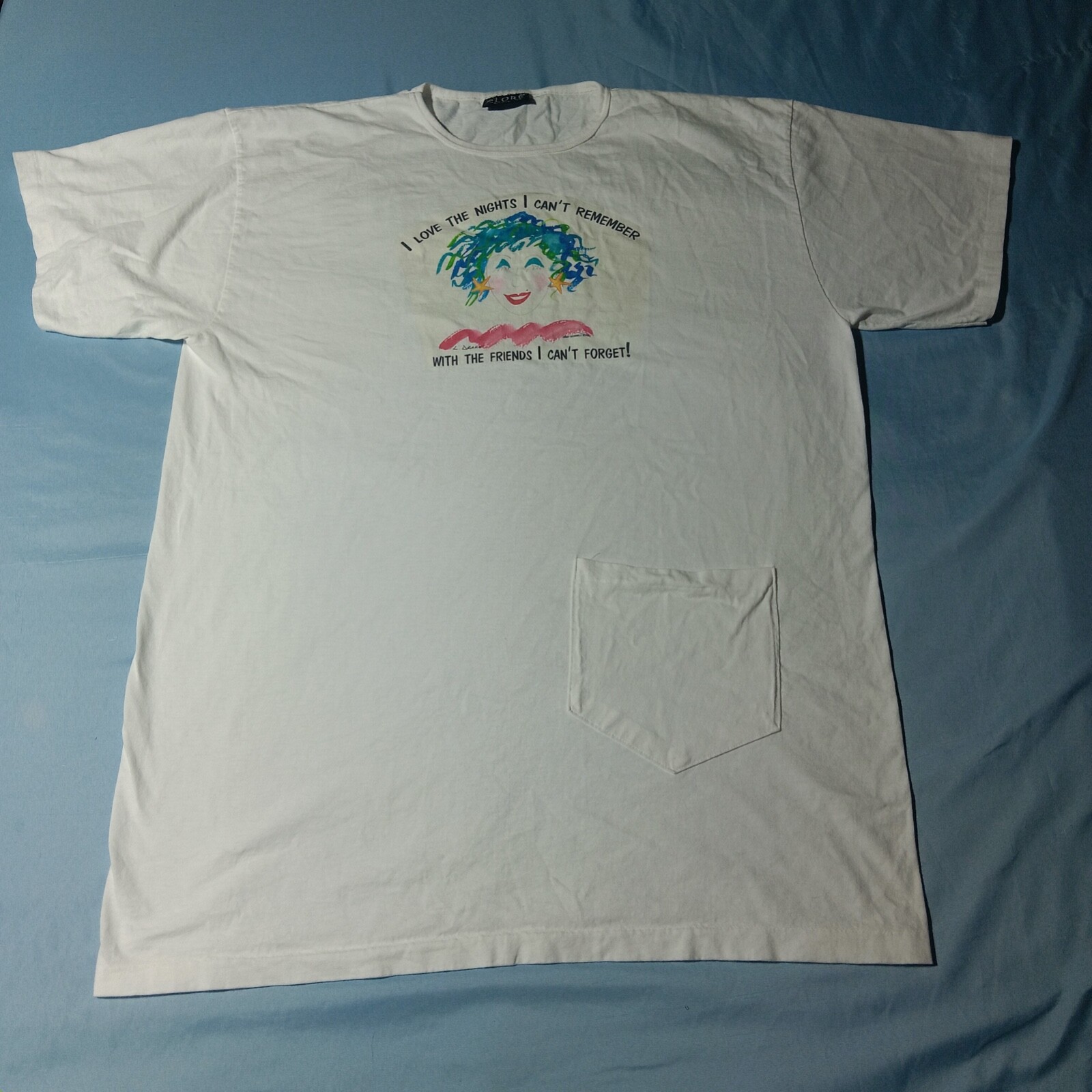 Vintage 2000s Y2K Friends Friendship Art Pocket T-shi… - Gem