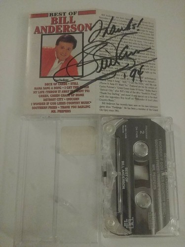 BILL ANDERSON best of cassette signed autographed by BILL ANDERSON | eBay