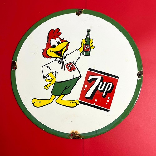 7up Vintage Porcelain Sign Soda Soft Drink 11.75" Diameter | eBay