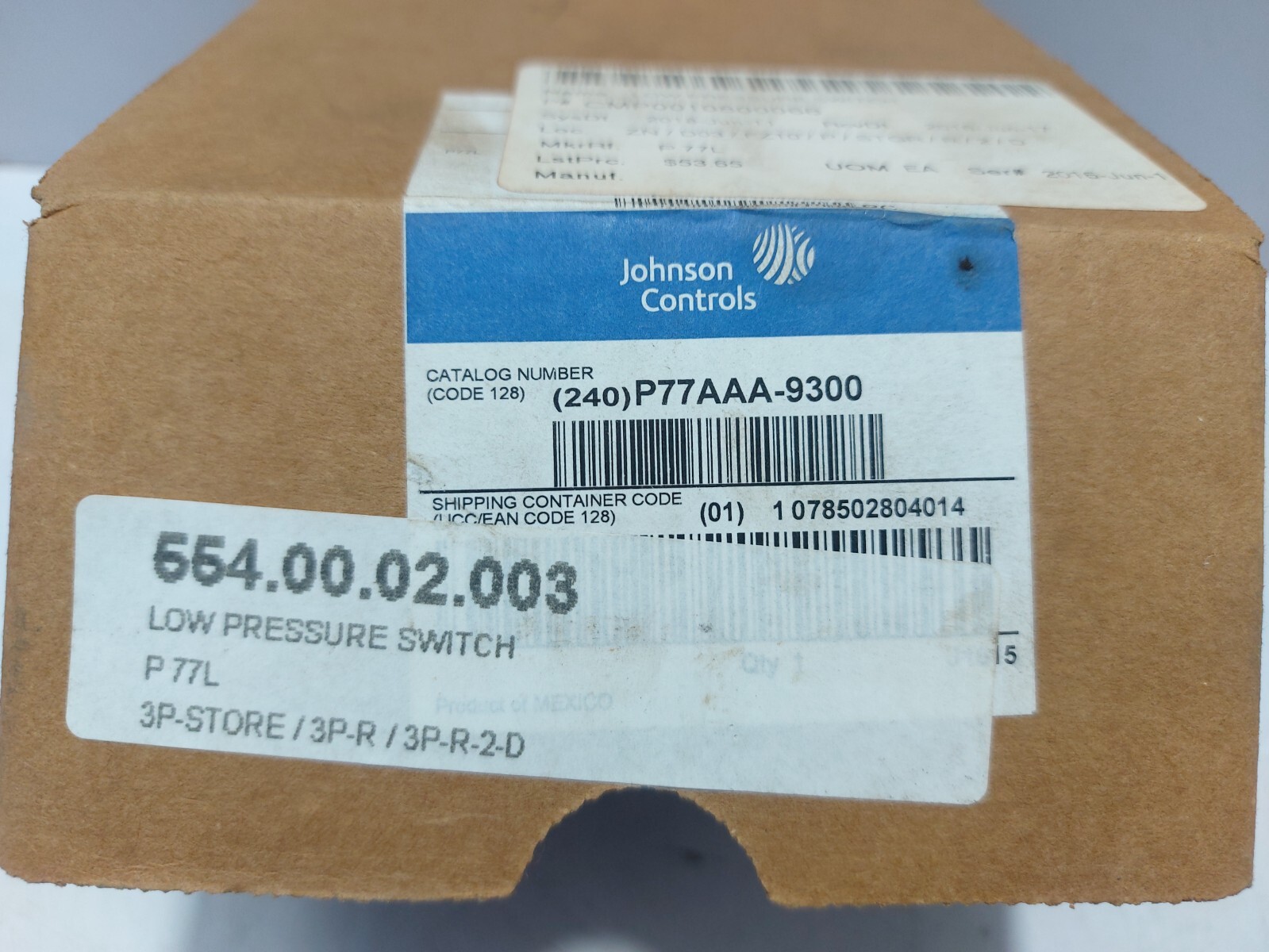 Johnson Controls P77AAA-9300 Low Pressure Switch (240)P77AAA-9300 | eBay