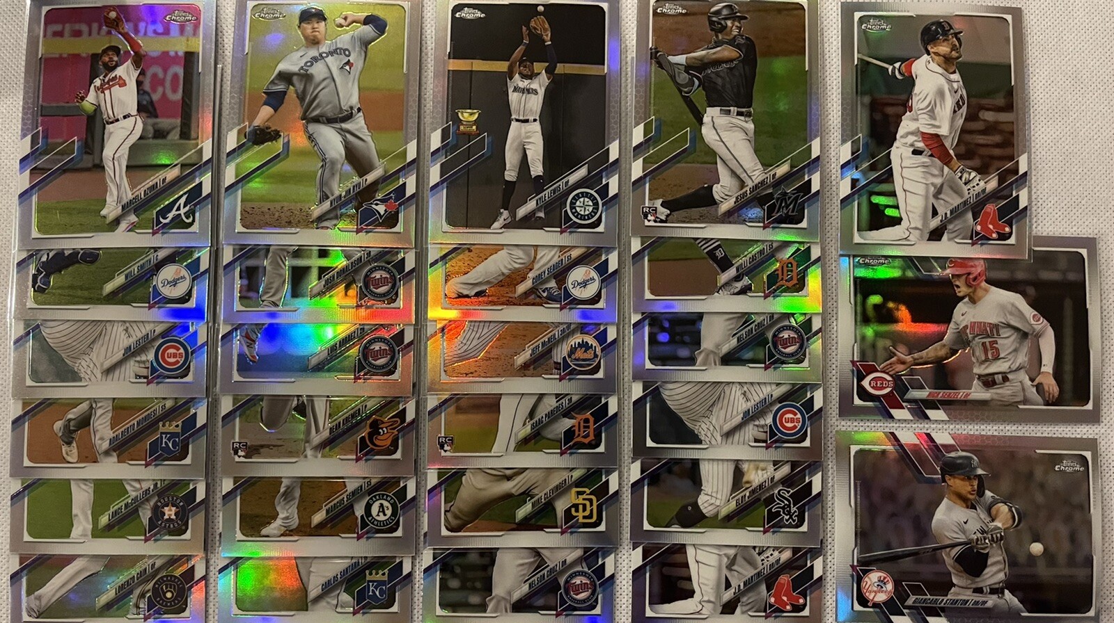 2021 Topps Chrome Refractor 27 Card Lot - Stanton Lewis Seager +++ | eBay