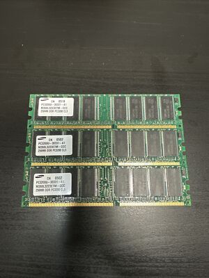 Samsung 256MB PC3200 DDR Memory Module PC3200U-30331-A1 x3 | eBay