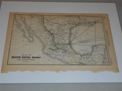 Original Map of the Mexican Central Railway and Connections from 1899 ...