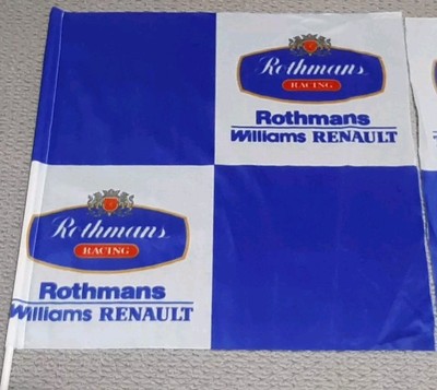 Rothmans Racing Formula 1 Williams Renault Flags Vintage Rod-mounted X ...