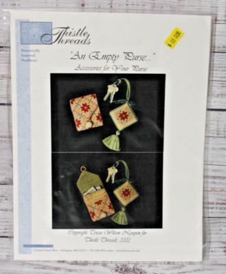 AN EMPTY PURSE...cross stitch pattern THISTLE THREADS Accessories for ...