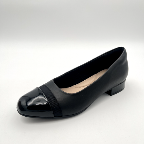 Clarks Woman's Juliet Monte Leather- Black, MSRP $70 | eBay