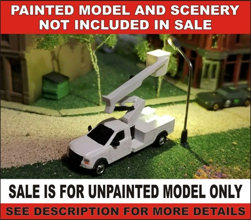 N scale bucket service truck 1:160 cherry picker vehicle train ...