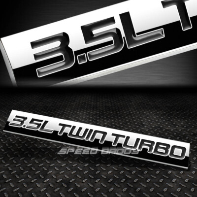 METAL TRUNK BUMPER EMBLEM DECAL FENDER BADGE CHROME BLACK 3.5L 3.5 L ...