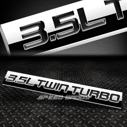 METAL TRUNK BUMPER EMBLEM DECAL FENDER BADGE CHROME BLACK 3.5L 3.5 L ...