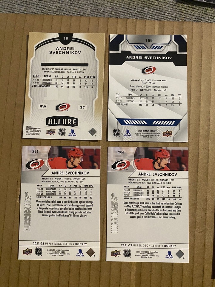 (12) Andrei Svechnikov Lot Carolina Hurricanes W/ Allure | eBay