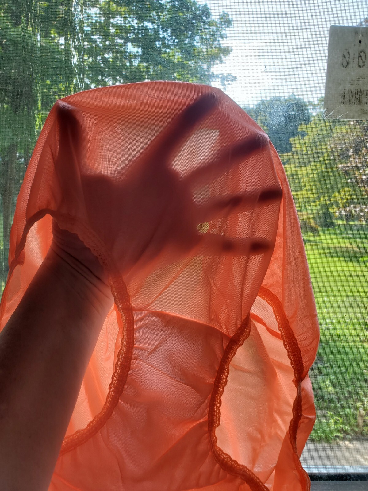 Vtg Sheer Panties Shiny Silky Lace Nylon Gusset Sz 8XL Sissy Sexy ...