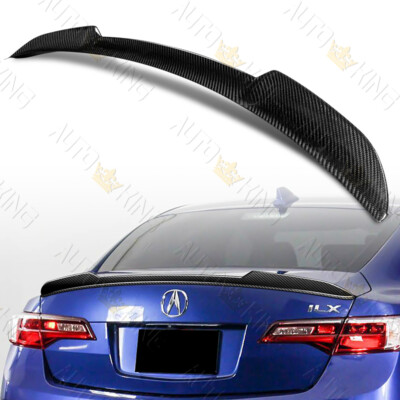 FIT 13-18 ACURA ILX SEDAN V-STYLE REAL CARBON FIBER REAR TRUNK LID ...