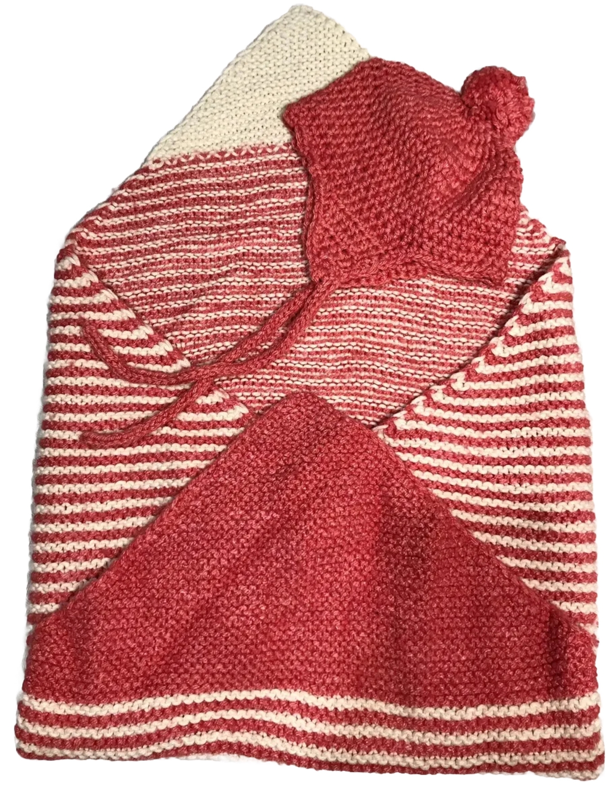 New Born Baby Knitted Coral Very Soft Crib Blanket and Bonnet Hat ...