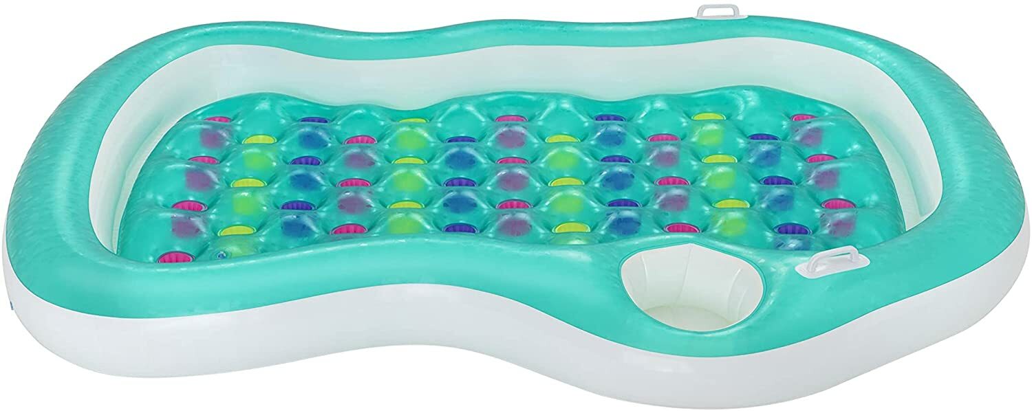 INFLATABLE DOUBLE DESIGNER SWIMMING POOL BESTWAY LOUNGER AIRBED WATER ...