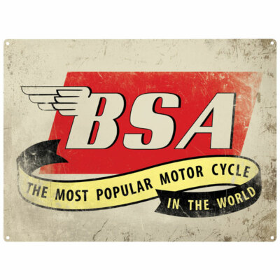 BSA Dealer White vintage retro repro Signs | eBay UK