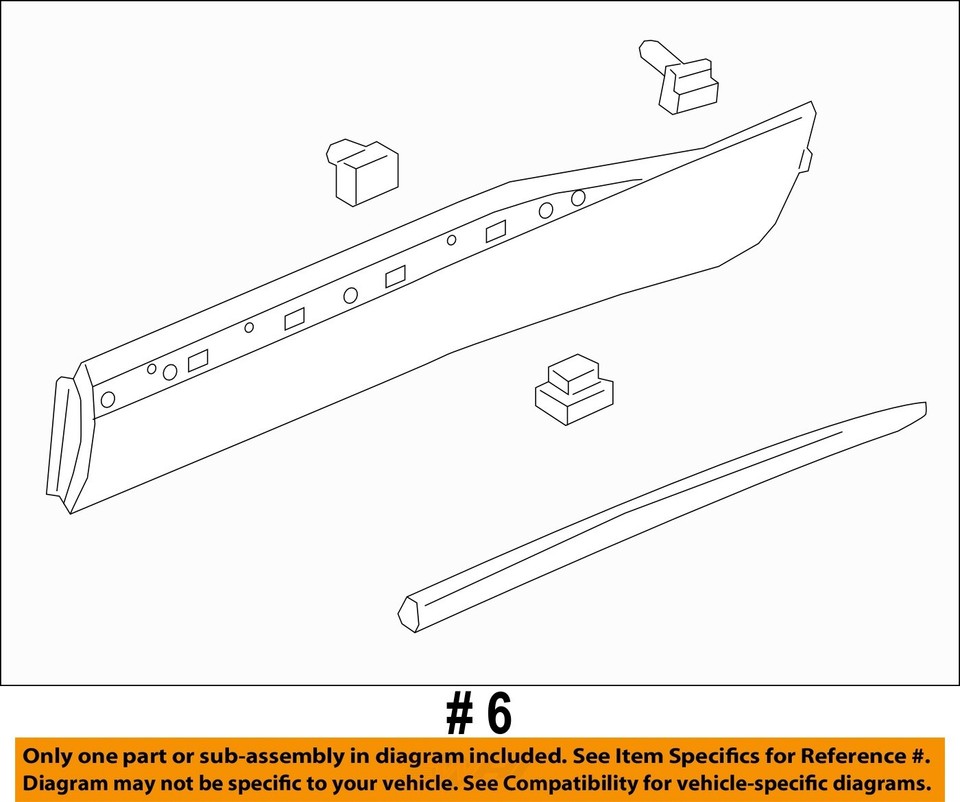 GM OEM 18-23 Traverse Rear Door Exterior Trim-Lower Molding 84241760 | eBay