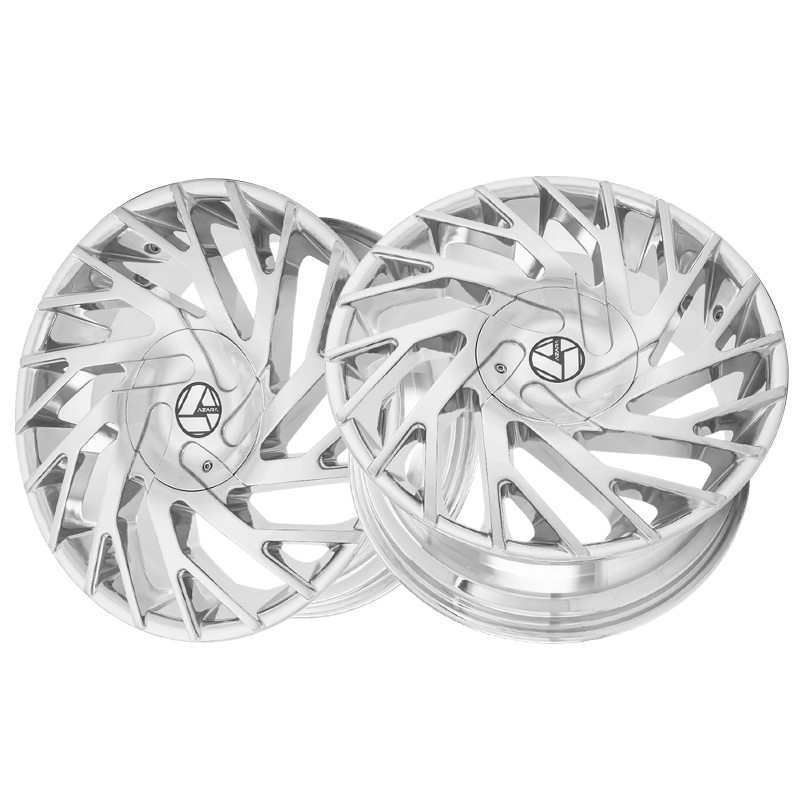 1 X Azara AZA-505 Chrome 28X9.5 6x135/6x139.7 87.1 Hub 20 Offset Chrome ...
