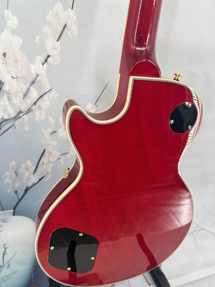 US warehouse LP red semi hollow electric guitar 2H pickups golden ...