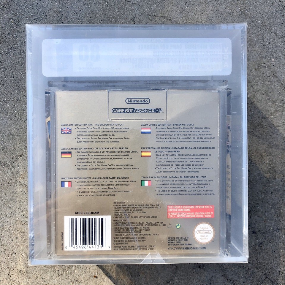 RARE- Boxed Nintendo Game Boy Advance SP Gold Zelda Minish Cap Limited ...