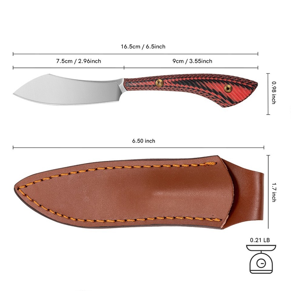 6.5 Inch Fixed Blade Knife With Sheath Edc Fixed Blade Knife D2 ...