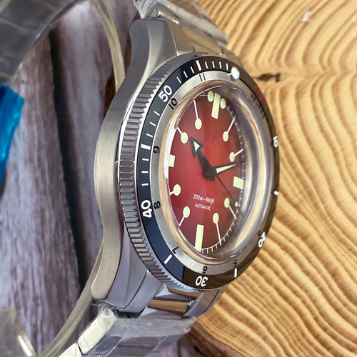 40mm Tandorio Wine red Dial NH35 Automatic Mens Watch Sapphire glass ...