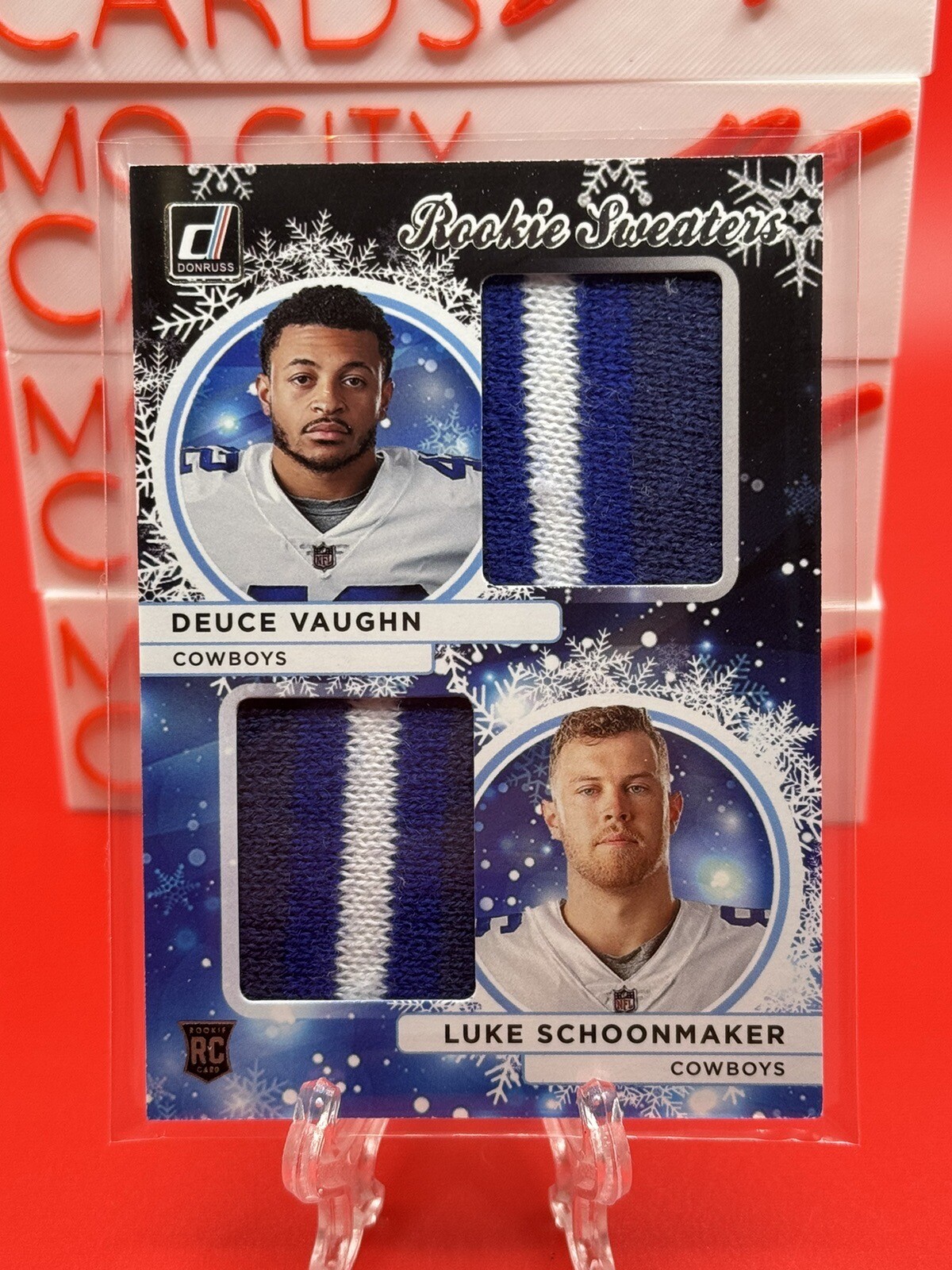 2023 DONRUSS Dual Rookie Sweaters DEUCE VAUGHN & LUKE SCHOONMAKER ...