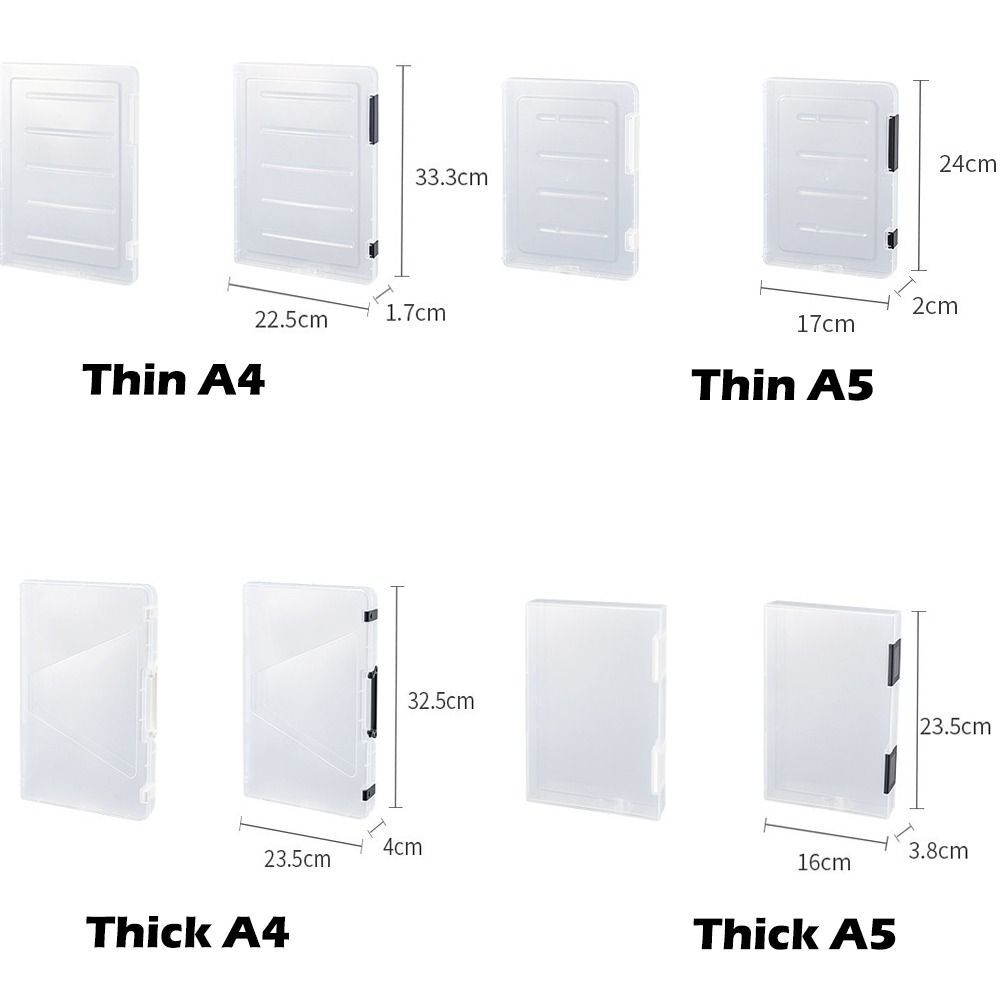 Transparent A4 File Storage Box Plastic Document Box New A4 File Box ...