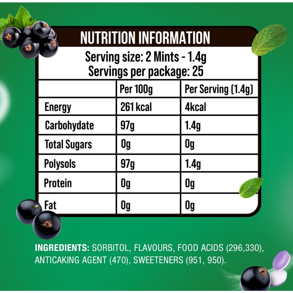 25 tins X Mints Wrigley's Eclipse Blackcurrant Sugar-free Candy Tin ...