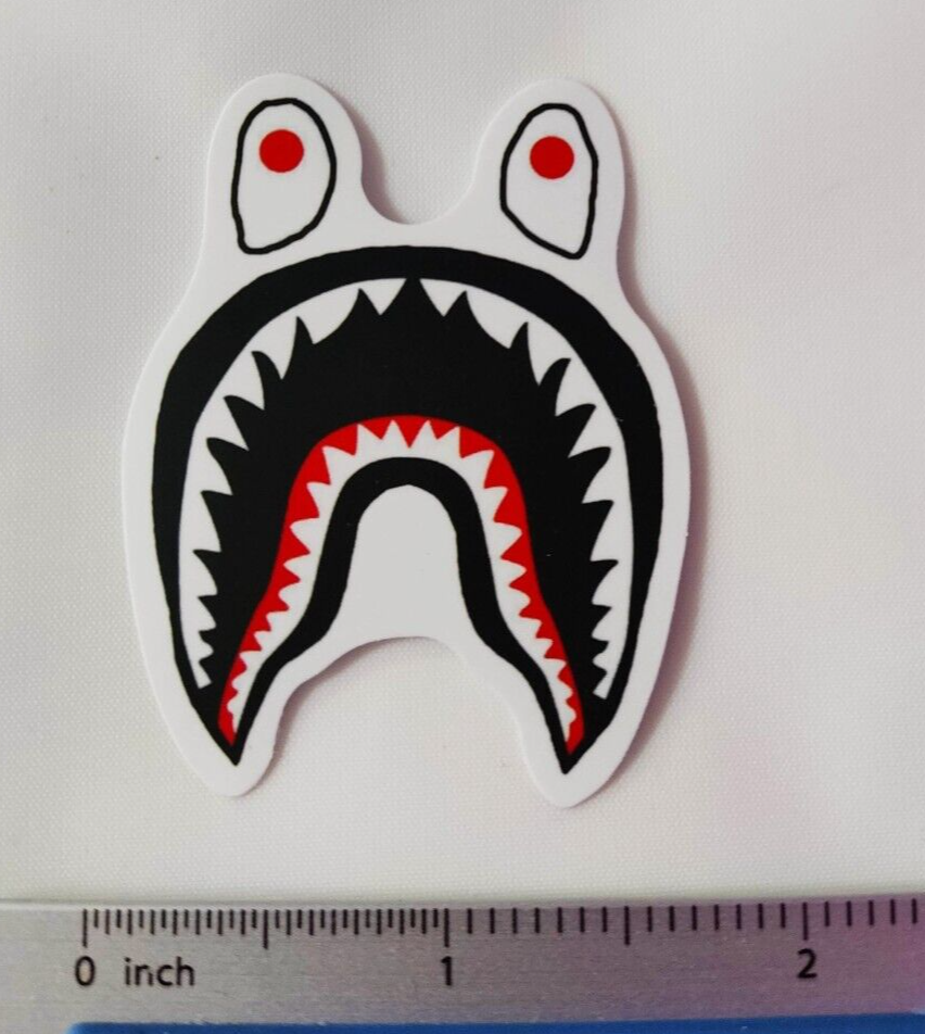 A Bathing Ape Bape Shark Waterproof Vinyl Logo Decal Sticker 2.25"x1.75 ...