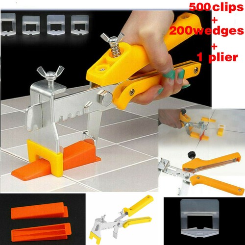 701pc Clip Tile Leveling System Kit Floor Wall 1.5mm Tile Spacer Tiling ...