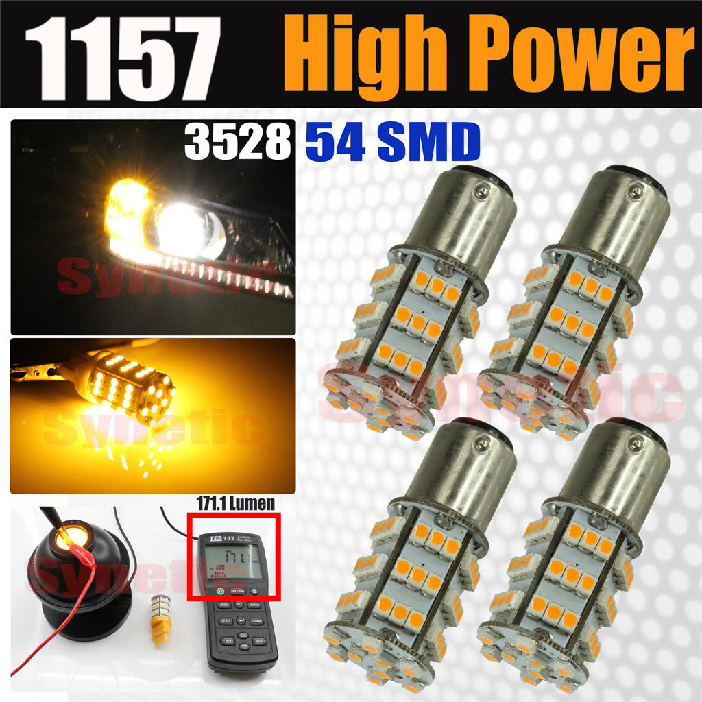 2357a Turn Signal Bulb 1157 Amber Yellow High Power 2835 Chip 22-LED ...