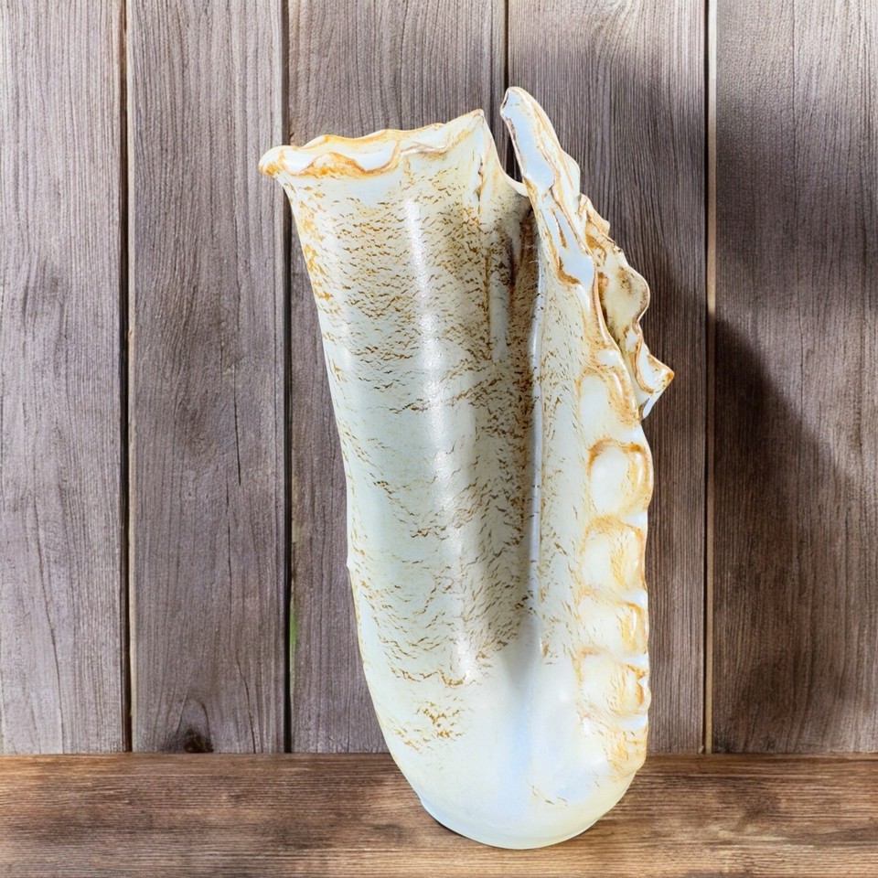 Hand Made Studio Art Pottery Vase Flower Shape Made In Greece Vintage Pottery | eBay