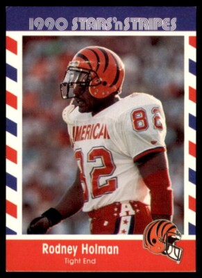 1990 STARS' n STRIPES FOOTBALL CARD FIRST EDITION #32 RODNEY HOLMAN ...