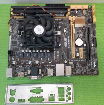 Asus A78M-E With a4-6300 cpu 8gb corsair ram I/O Plate | eBay