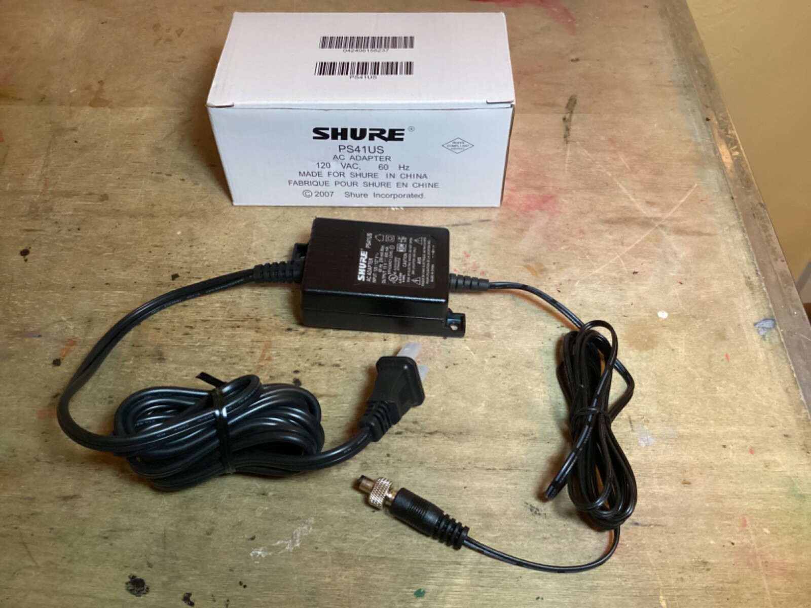 SHURE PS41US AC ADAPTER POWER SUPPLY OEM -120 VAC 15V DC 600 NEW NEVER ...