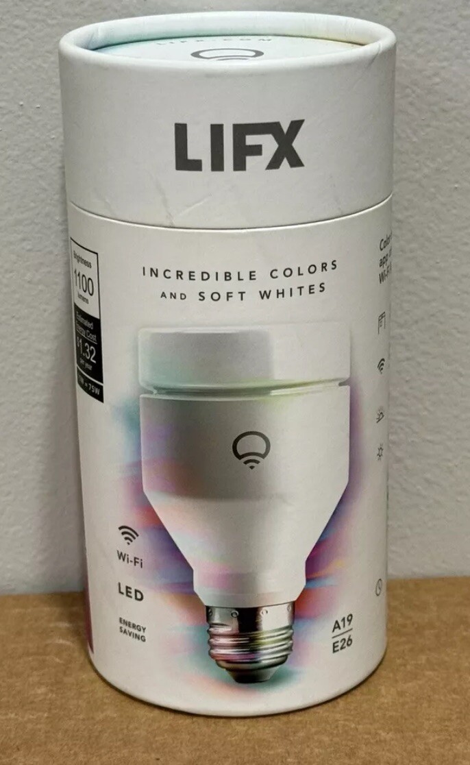 LIFX Color 1100 Lumen E19 A26 Wi-Fi Smart LED Light Bulb, Homekit ...