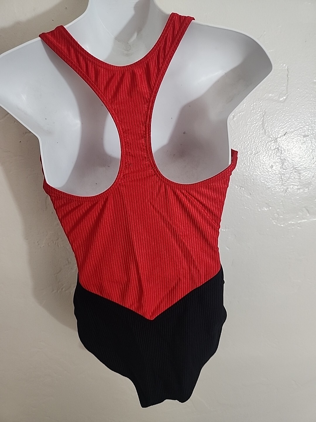 vintage leotard 80's primero 1980's large red black j… - Gem