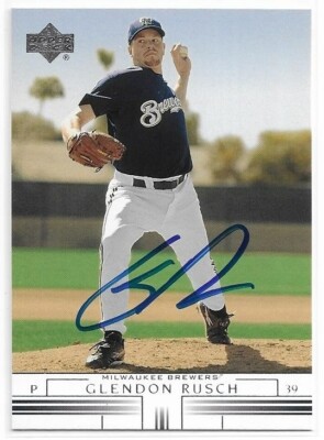 GLENDON RUSCH Autographed Signed 2002 Upper Deck card #647 Kansas City ...