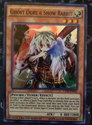 Ghost Ogre & Snow Rabbit CT13-EN012 Super Rare Limited Edition Yugioh ...