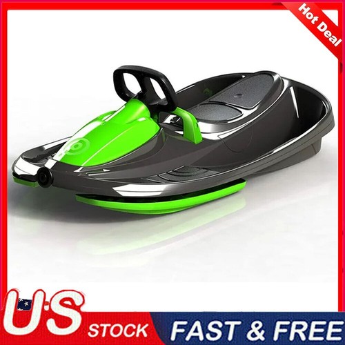 Bobsled Kids 2 Person Steerable Snow Sled Automatic Retractable Tow ...