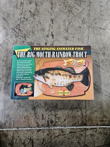 Vintage New (Open Box) Singing Big Mouth Rainbow Trout Animated Fish | eBay