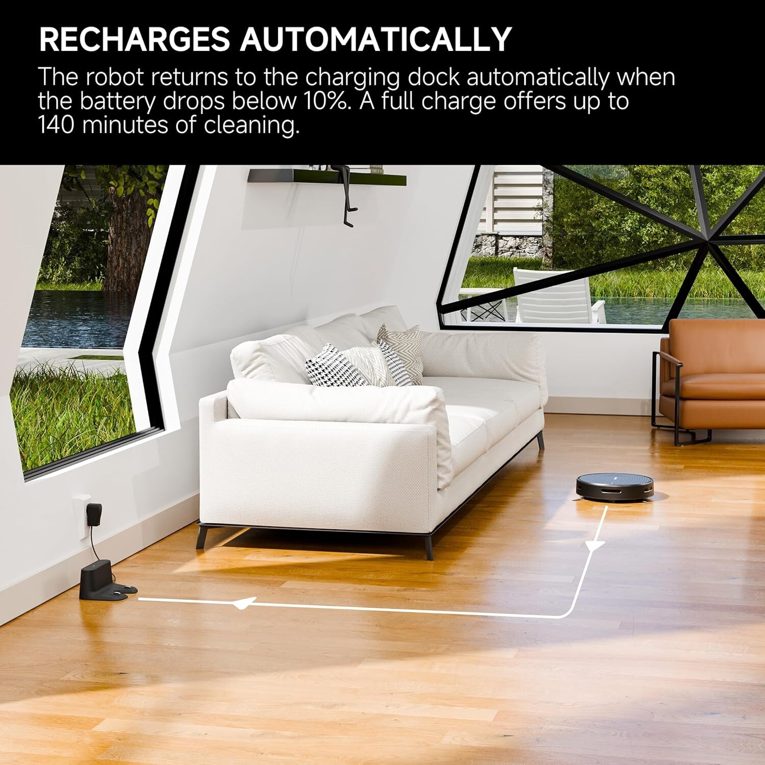 R1 Robot Vacuum Cleaner, Automatic Recharge,Remote Control/APP/Alexa ...
