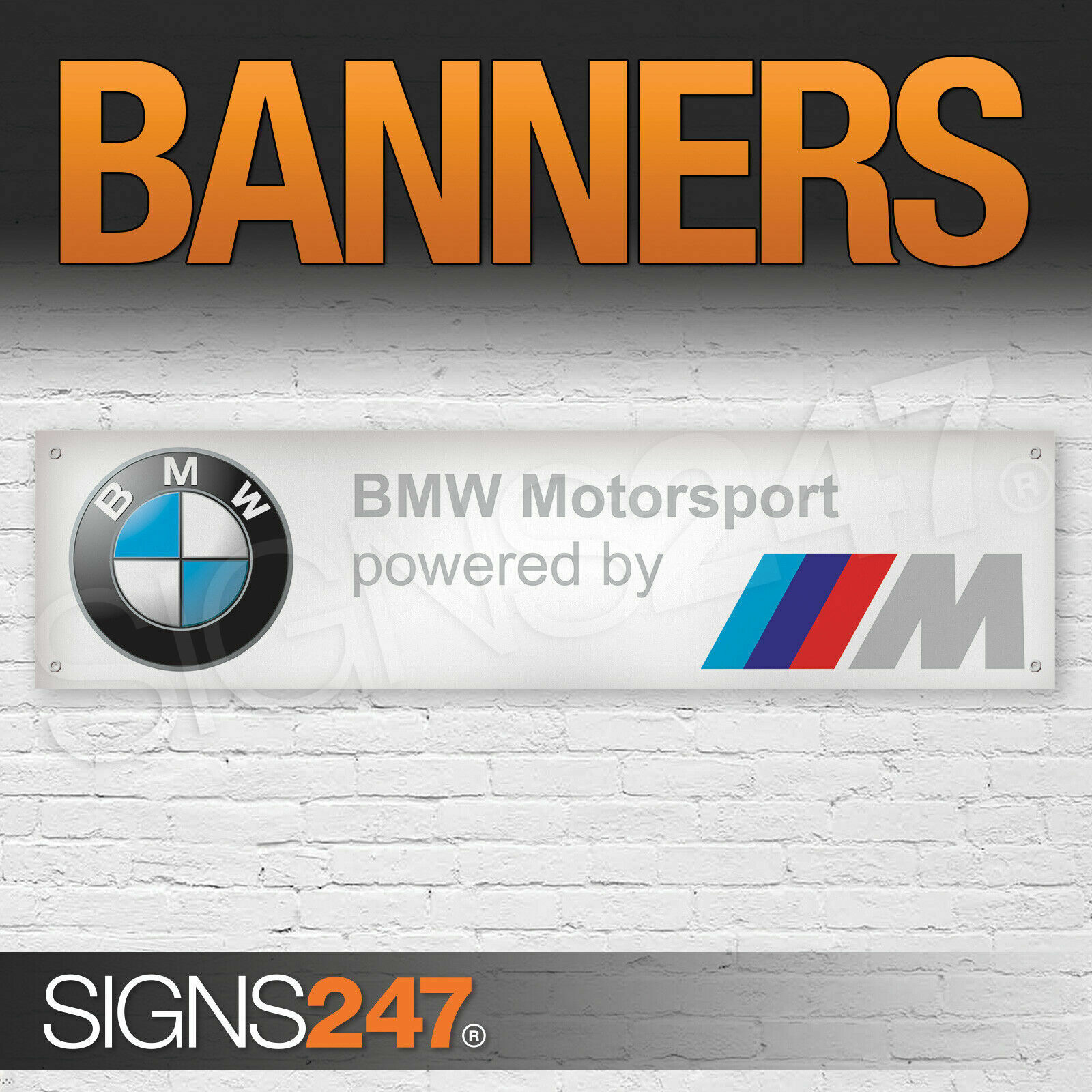 BMW Motorsport M Power Car Garage Banners Display Motorsport | eBay