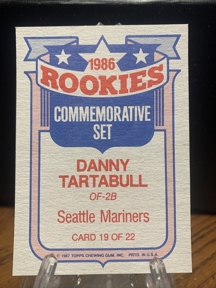 1987 Topps Rookies Commemorative Set #19 Danny Tartabull Seattle ...